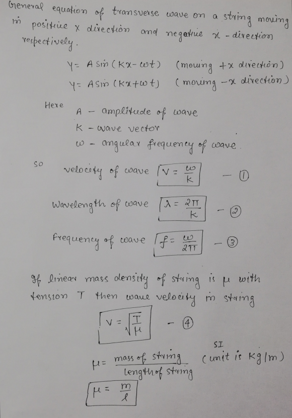 The Equation Of A Transverse Wave On A String Is Y 5mm Sin[ 10m 1 X
