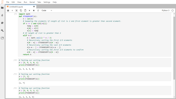 Implement The Following Pseudocode In Python Consider The Following Pseudocode For A Sorting