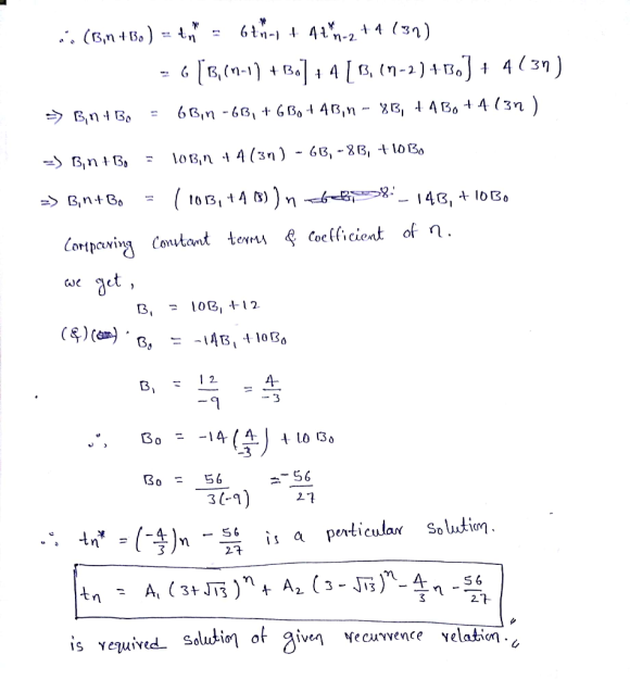 Using Recursion Find The Answer To Do The Question Below Use The Derivation And Substitution