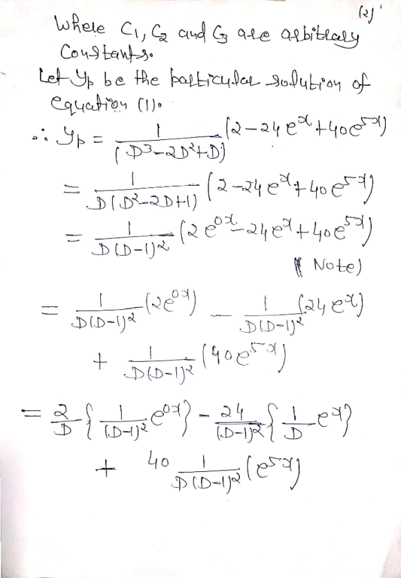 Solve The Given Initial Value Problem Y − 2y Y 2 − 24ex 40e5x Wizedu