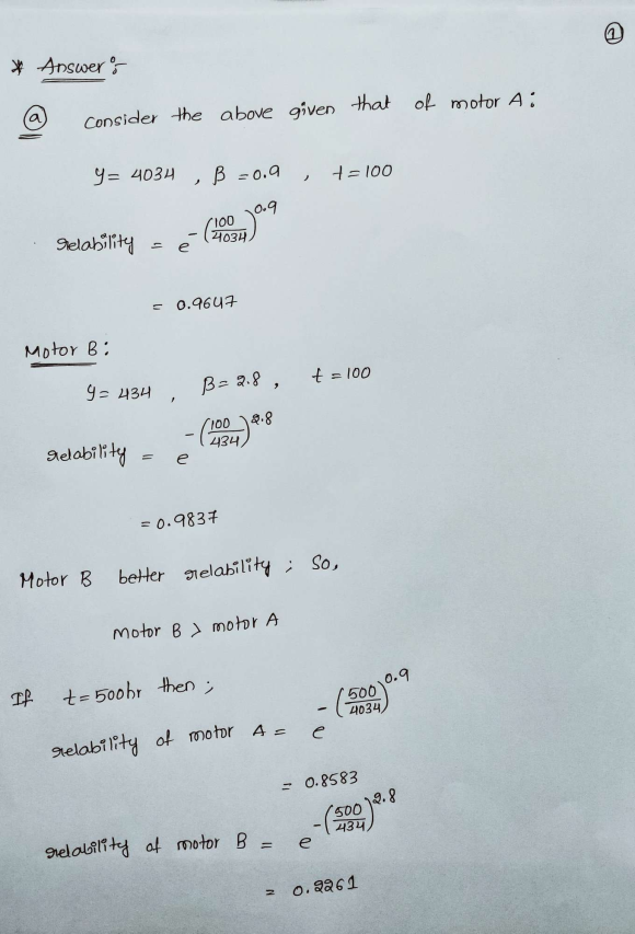 a. Consider two different types of motors. Motor A has a characteristic ... a. Consider two different types of motors. Motor A has a characteristic ...