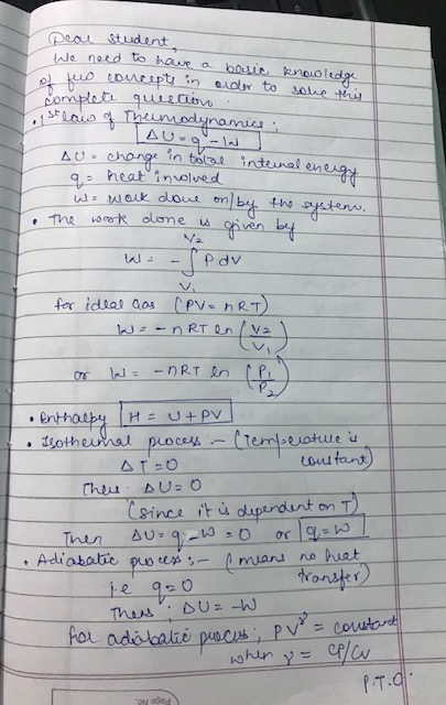 One mole of an ideal monatomic gas initially at 300 K and a pressure of ... One mole of an ideal monatomic gas initially at 300 K and a pressure of ...