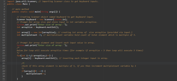 Given An Array Of Integers Delete Each Element From The Array Which Is A Multiple Of 5 And