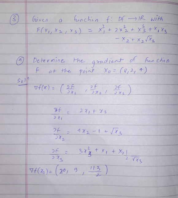 3 Given Is The Function F Df → R With Fx1 X2 X3 X Wizedu