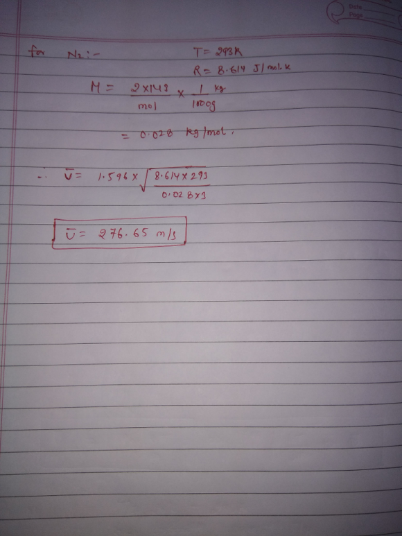 From Maxwell Boltzmann Distribution Drive The Mean Speed Vspeed Of Molecules In Gas And