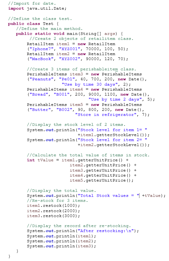 A Design A Java Class Which Represents A Retail Item It Is To Have The Following Fields Wizedu
