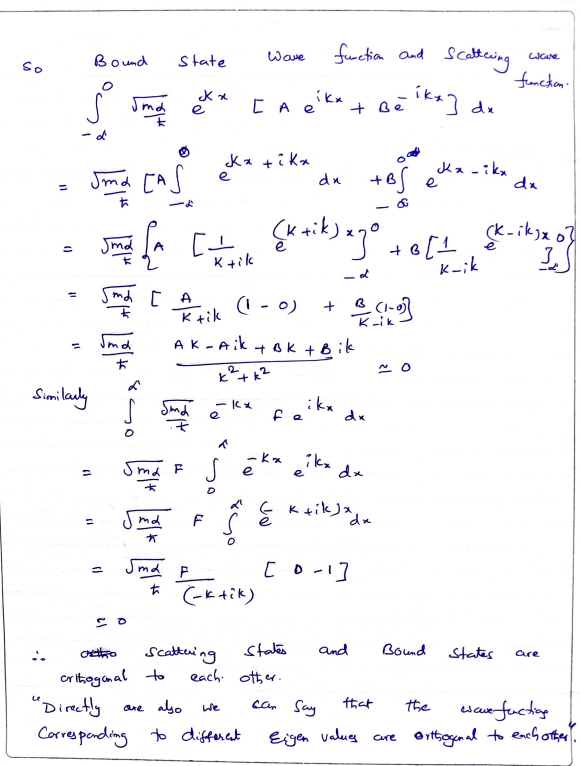Show That The Bound State Wave Function Of The δ Functions Well Is