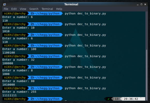 Rogram That Takes In A Positive Integer As Input And Outputs A String Of 1s And 0s