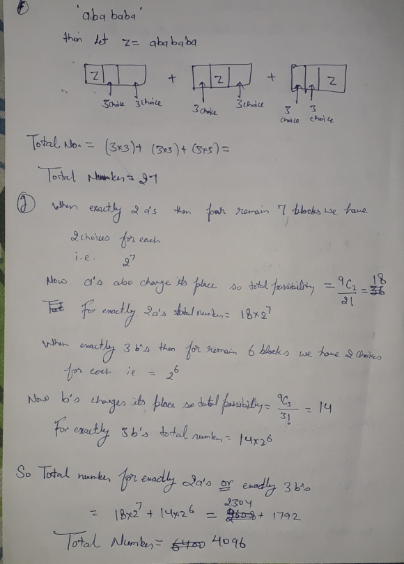 Exercise 10111 Counting Strings Over A B C Infoabout Count The Number Of Strings Of