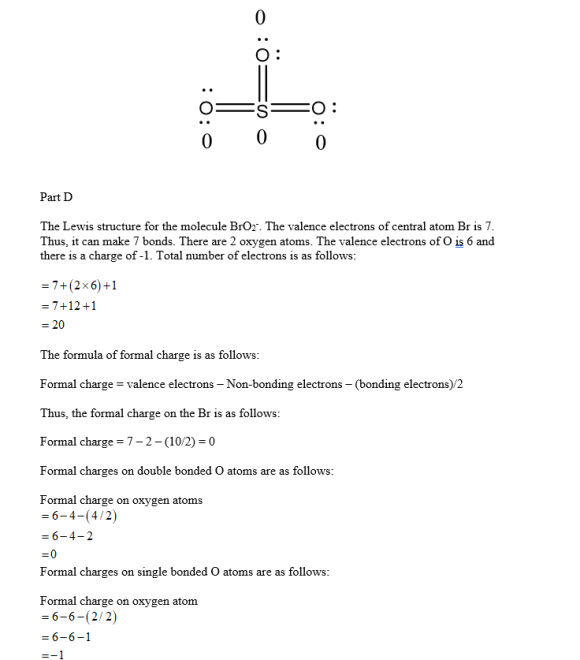 Draw The Lewis Structure Of Each Part A So42− Draw The Molecule By