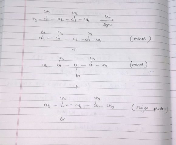 Draw The Major Monobromination Product When The Following Allans Is
