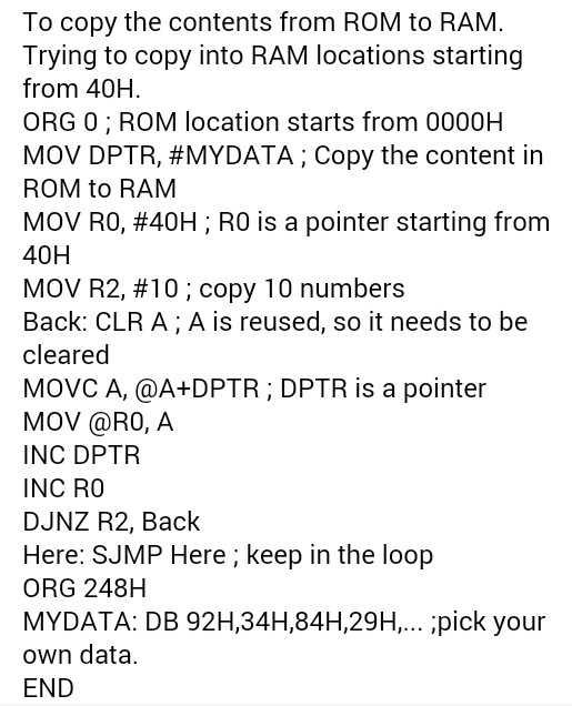 Write A Program To Add 10 Bytes Of Data And Store The Result In Registers R30 Wizedu