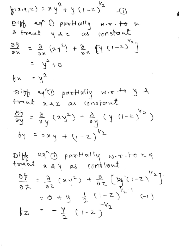 Calculate The Directional Derivative Of F X Y Z X Y 2 Y 1 Z 1 2