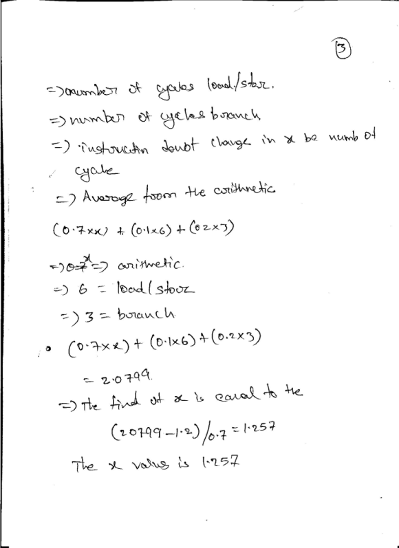 Assume That For A Given Program 70 Of The Executed Instruction Are Arithmetic 10 Are Load