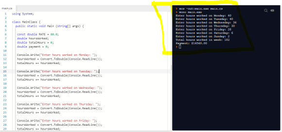 Create A C Program That Calculates What A Worker Must Be Paid If Each Day Wizedu