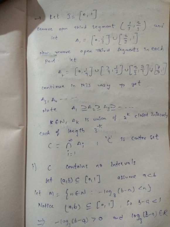 1 Prove That The Cantor Set Contains No Intervals 2 Prove If X Is An Element Wizedu