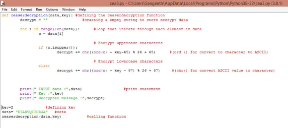 Problem 2 Caesar Cipher Decryption Write A Python Method That Takes Two Parameters A