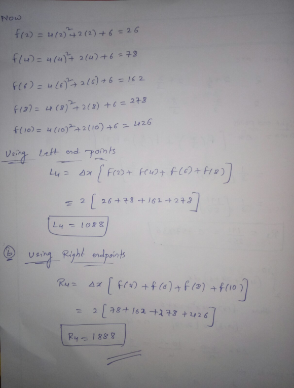 Estimate ∫ −3 −5 2 5 Using Midpoints For 4n 4 Approximating