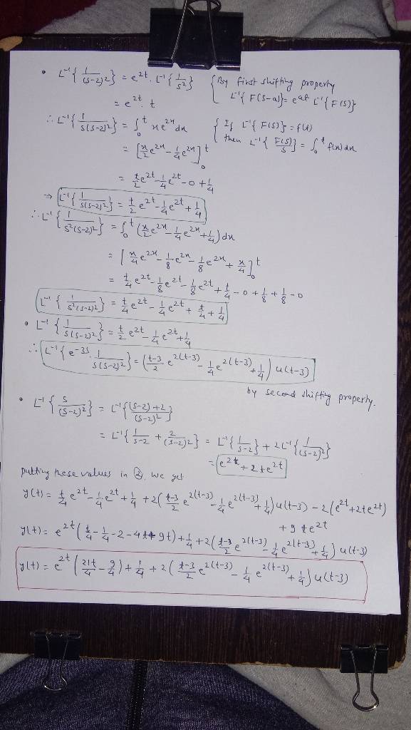 Solve The Initial Value Problem Y 4y 4y F T Y 0 2 Y 0 1 Where F T { T If 0