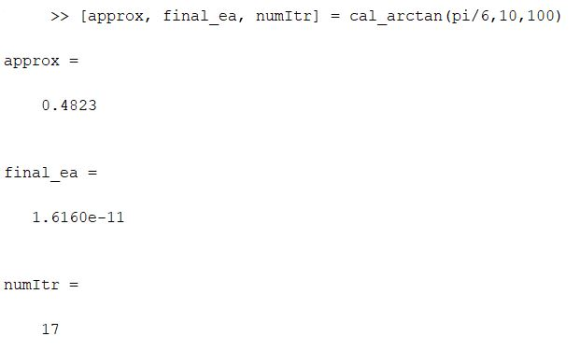 Write A Matlab Function That Calculates The Approximate Value Of Arctan X Using The Maclaurin