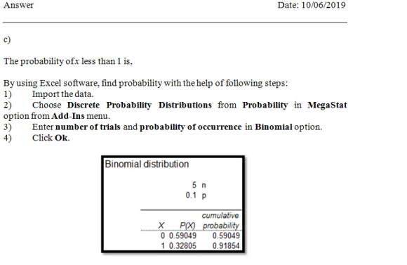 If X Is A Binomial Random Variable Compute P X For Each Of The Following Cases Rounded