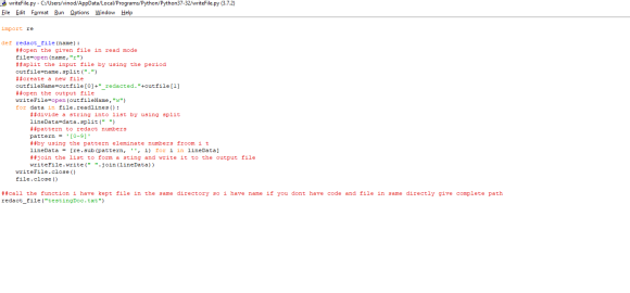 Use Python Redactfile This Function Takes A String Filename It Writes A New File That Has 3982