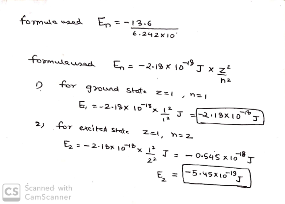 Consider A Hydrogen Atom In The Ground State What Is The Energy Of Its