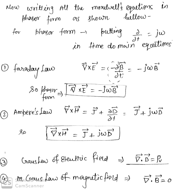 Write Maxwell S Equations In Time Domain And Phasor Forms Wizedu