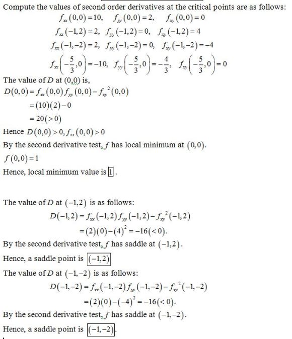 1 Find The Local Maximum And Minimum Values And Saddle Points Of The Function If You Wizedu