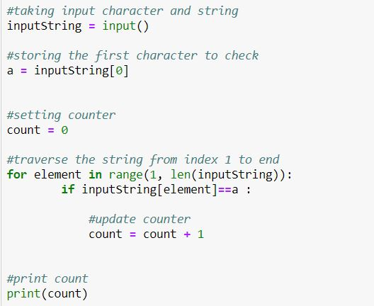 Write A Program Whose Input Is A String Which Contains A Character And A Phrase And Whose