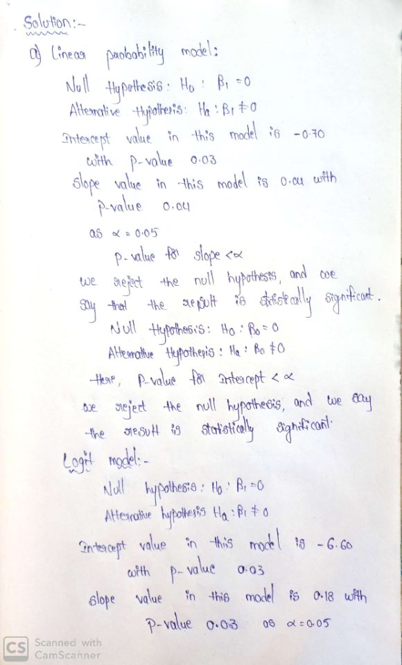 Consider a binary response variable y and an explanatory variable x ... Consider a binary response variable y and an explanatory variable x ...