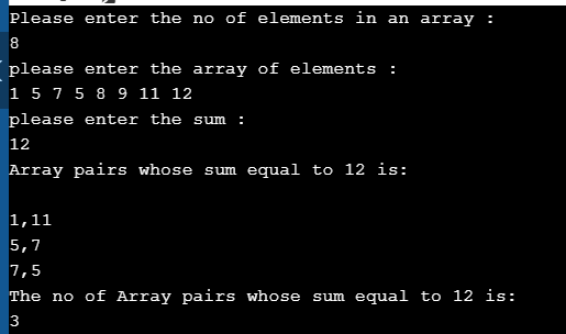 Write A C Program To Find The Number Of Pairs Of Integers In A Given Array Wizedu