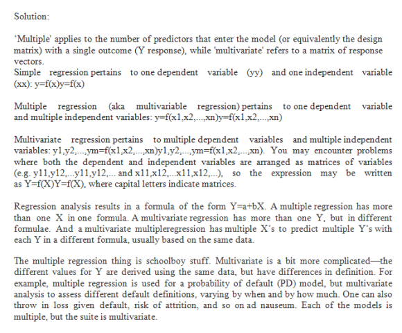 1 Distinguish Between A Bivariate Regression Model And A Multiple Regression Wizedu