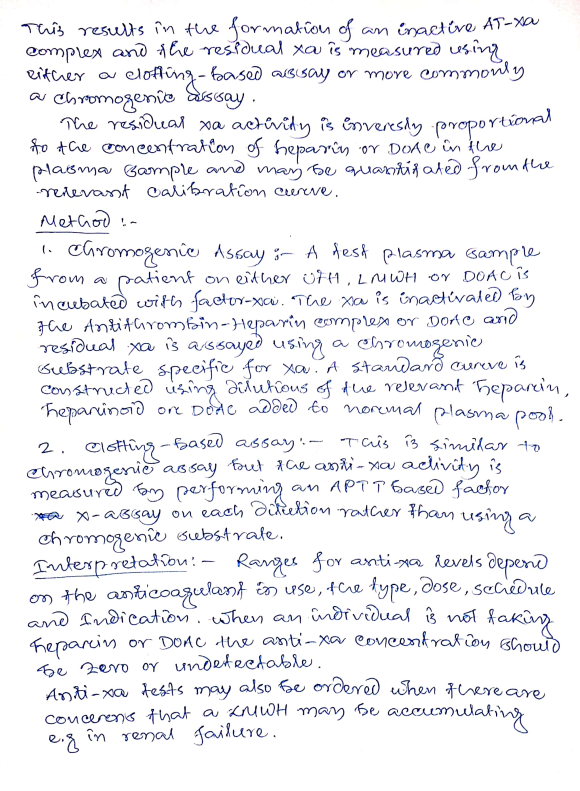 Describe The Anti Xa Assay Procedure Wizedu