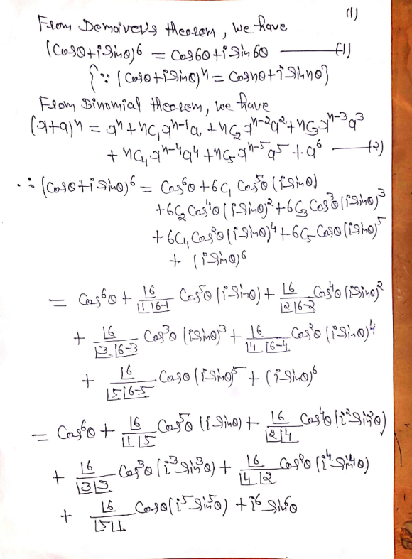 Express Sin 6θ As A Polynomial In Sin θ And Cos θ Wizedu