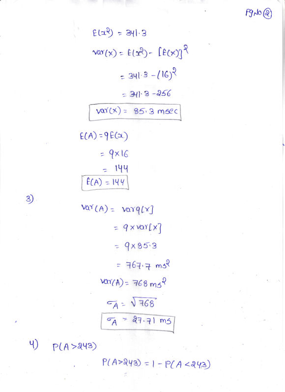 The Waiting Time W For Accessing One Record From A Computer Database Is A Random Variable