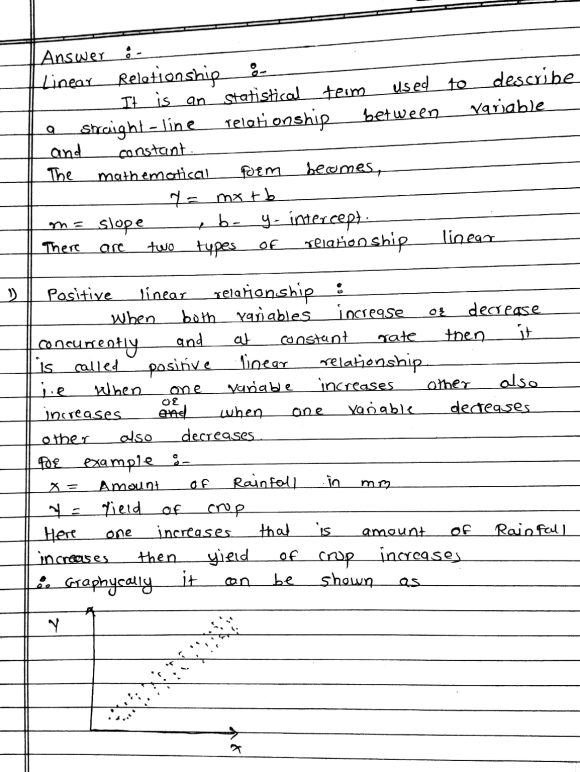 Explain the difference between a positive linear relationship, a ... Explain the difference between a positive linear relationship, a ...