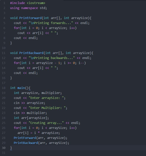 Initialize And Print An Array Write A Program That Accepts Two Integer Values Called Arraysize