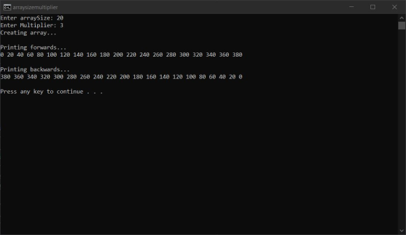Initialize And Print An Array Write A Program That Accepts Two Integer Values Called Arraysize
