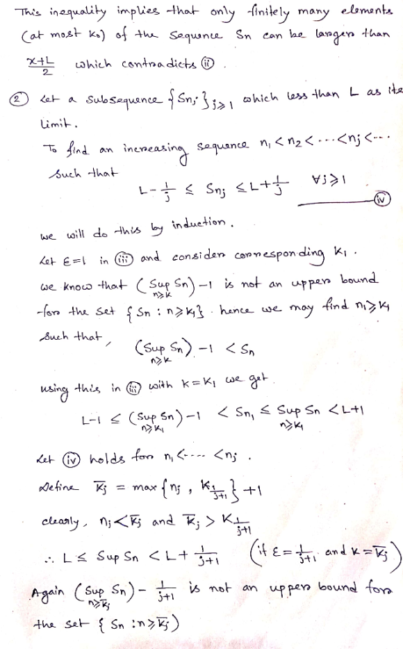 Prove That If A Sequence Is Bounded Then Limsup Sn Is A Real Number Wizedu