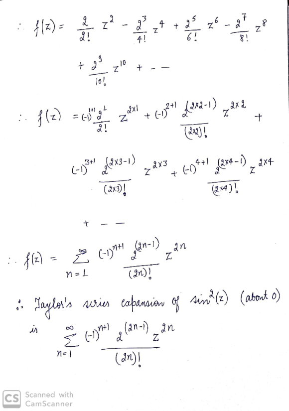 Find Taylor Series Expansion For Sin2z Wizedu