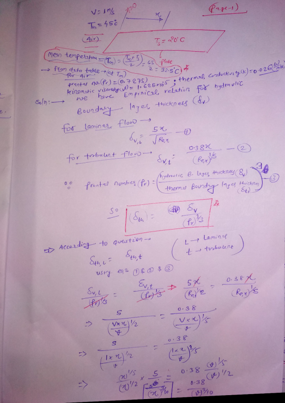 7.11 Consider two cases involving parallel flow of dry air at V = 1 m/s ... 7.11 Consider two cases involving parallel flow of dry air at V = 1 m/s ...