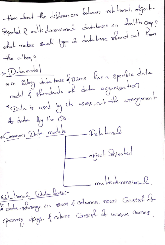 How About The Differences Between Relational Object Oriented And