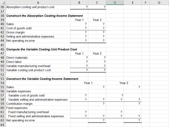 Chapter 6 Excel Assignment - Managerial Accouting NEED FORMULAS - WizEdu Chapter 6 Excel Assignment - Managerial Accouting NEED FORMULAS - WizEdu
