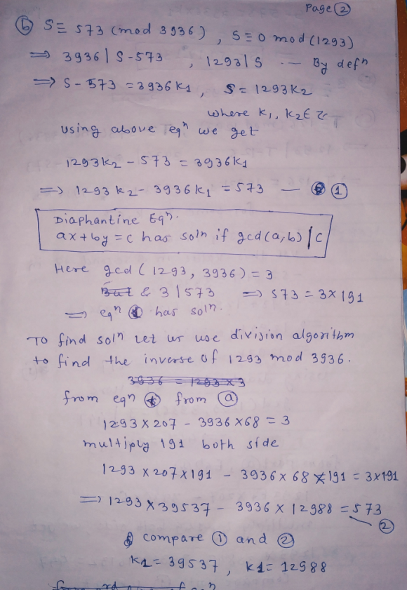 Use Euclids Algorithm To Find Integers X Y And D For Which 3936x 1293y Wizedu