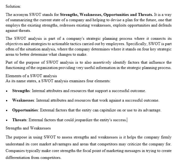 What Does The Acronym SWOT Stand For Describe A SWOT Analysis And what-does-the-acronym-swot-stand-for-describe-a-swot-analysis-and