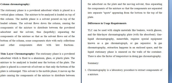 Explain and compare thin layer chromatography with column ... Explain and compare thin layer chromatography with column ...