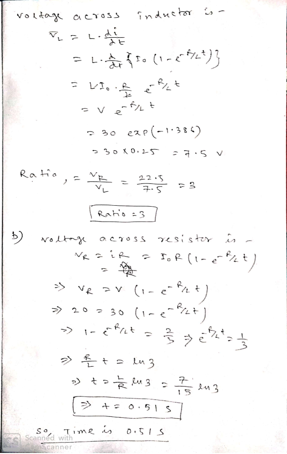 Consider a simple RL circuit consisting of an ideal battery with ... Consider a simple RL circuit consisting of an ideal battery with ...